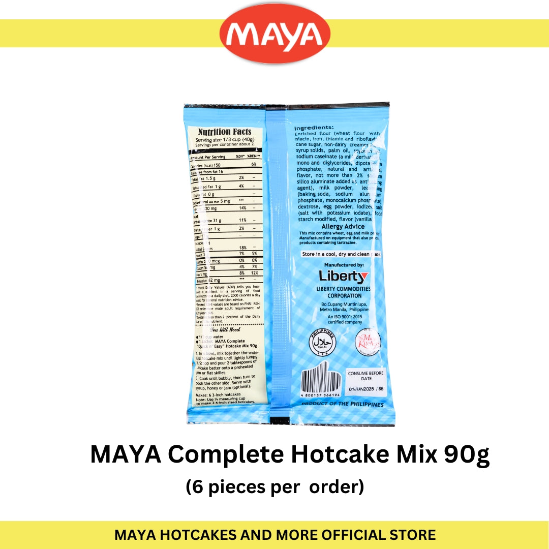 6pcs MAYA Complete Hotcake Mix Quick n' Easy 90g – Maya Hotcake