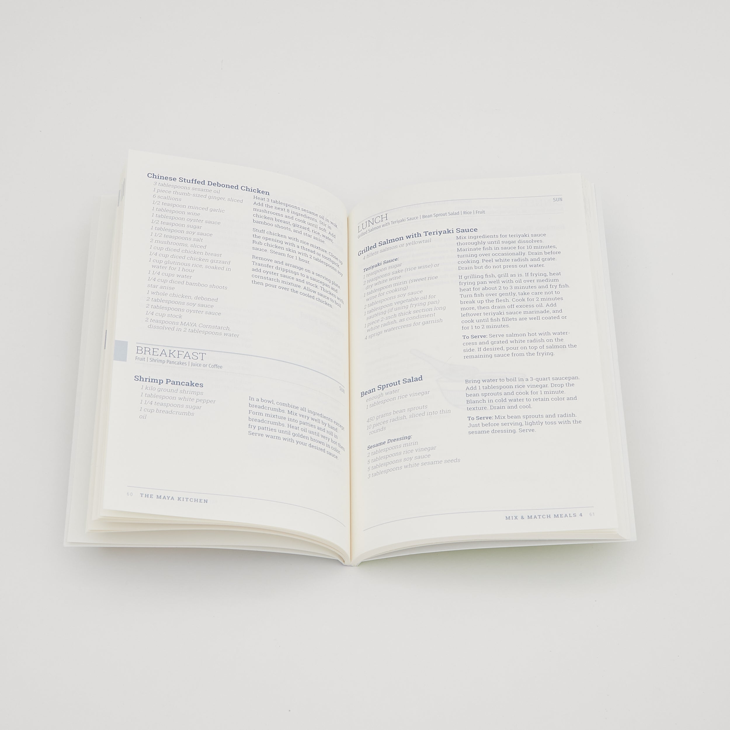 Mix and Match Meals 4 - Your 4-Week Menu of Oriental Dishes – Maya Hotcake