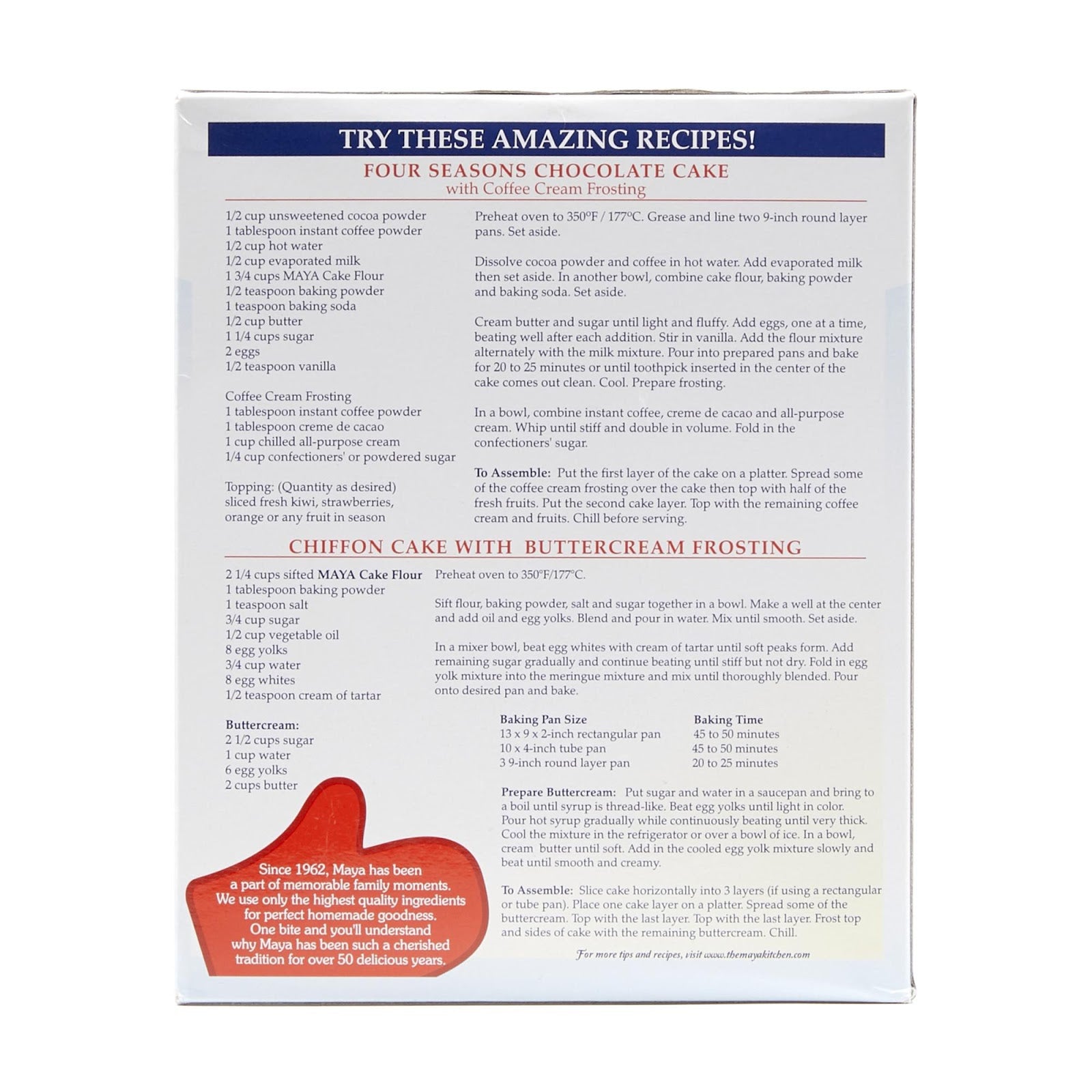 MAYA Cake Flour 1kg – Maya Hotcake