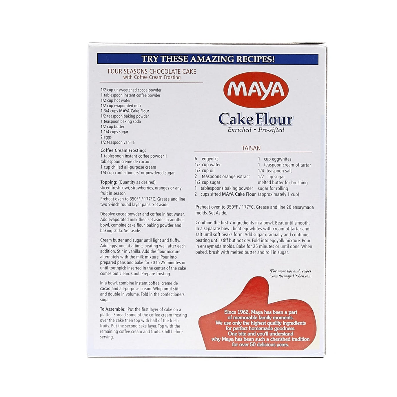 MAYA Cake Flour 400g – Maya Hotcake