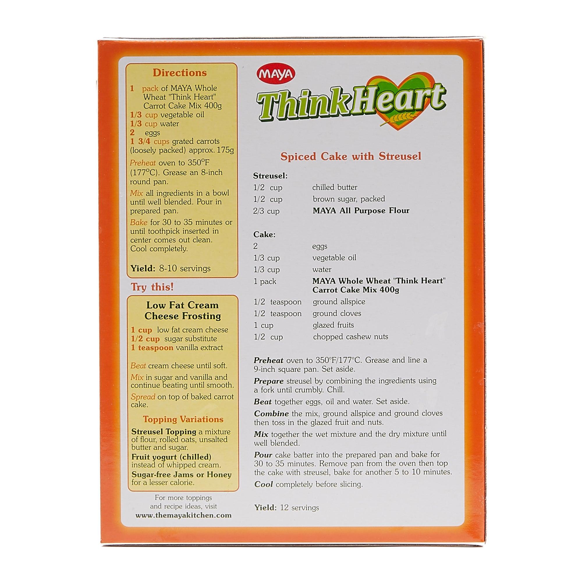 MAYA Whole Wheat Carrot Cake 400g – Maya Hotcake